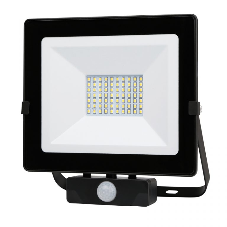 Projecteur LED MHNC IP65 4000K 50W 4500L IRC80 avec détecteur - Malltis
